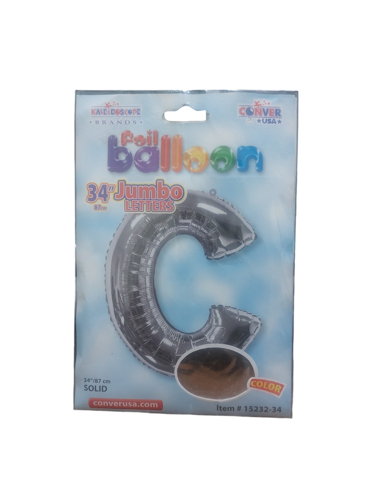 34 Inch Letter C Silver Balloon - Busy Dollar Store